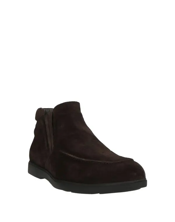 TESTONI Ankle Boots In Dark Calfskin Suede