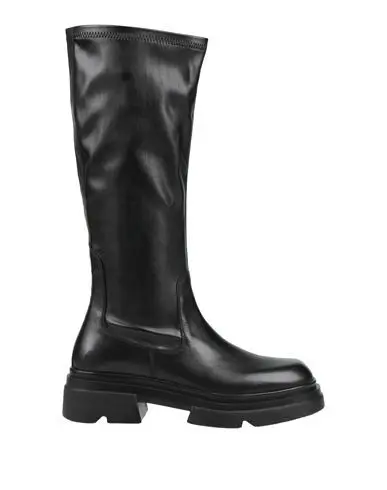 EMANUÉLLE VEE Emanuéllé Vee Leather Block Heel Boots