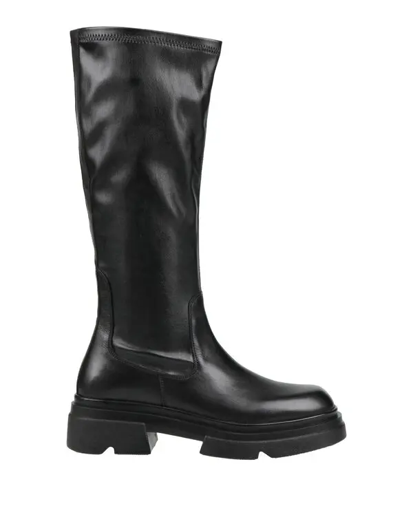 EMANUÉLLE VEE Emanuéllé Vee Leather Block Heel Boots