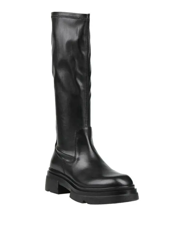 EMANUÉLLE VEE Emanuéllé Vee Leather Block Heel Boots