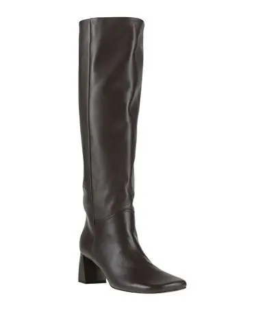 ALYSI Dark Leather Square Toe Boots