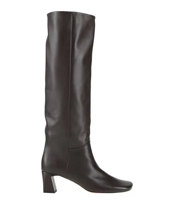 ALYSI Dark Leather Square Toe Boots