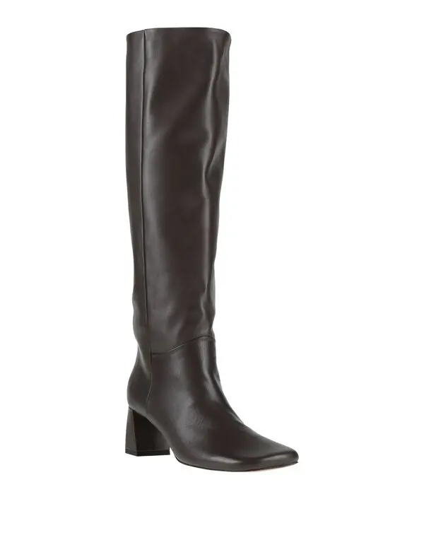 ALYSI Dark Leather Square Toe Boots