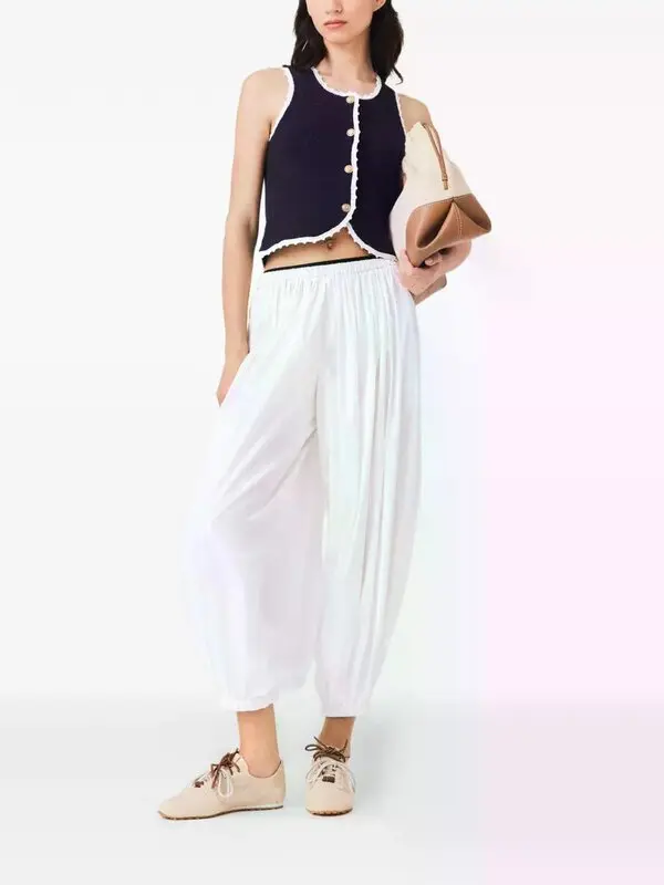 Maje Crochet-knit Cropped Vest