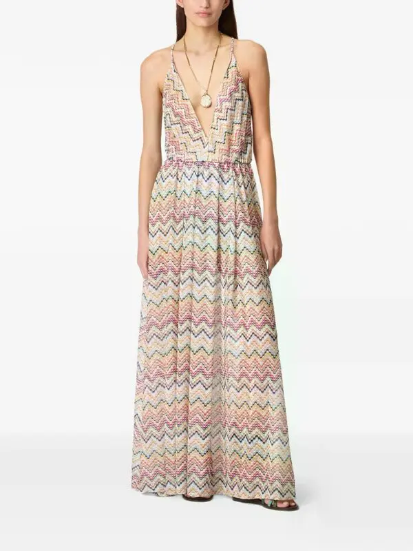 Missoni Zigzag Pattern Maxi Beach Dress
