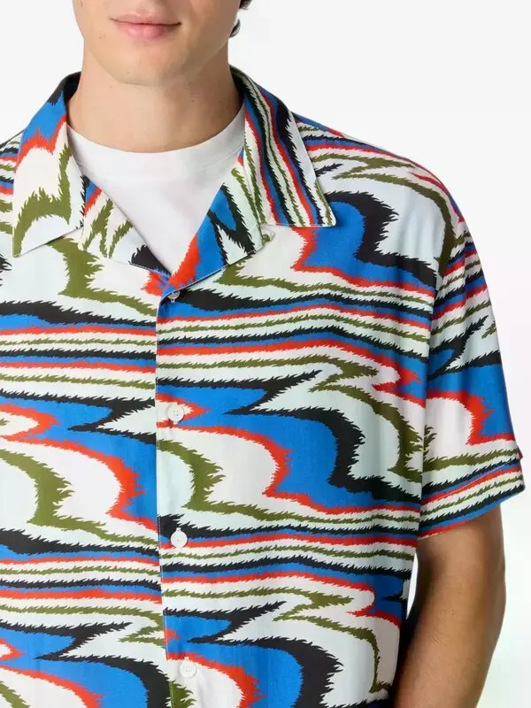 Missoni Bowling Shirt In Viscose With Flame Print