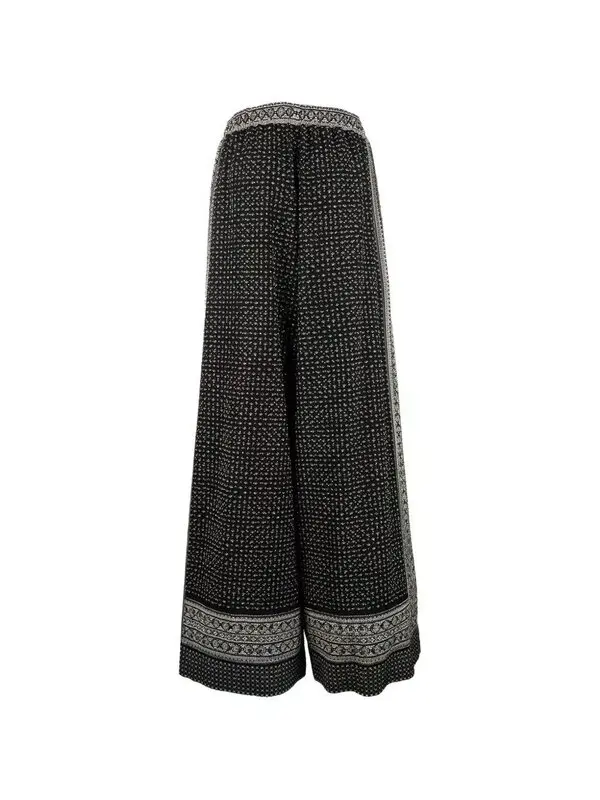 Ermanno Scervino Bandana-print Sequin-embellished Palazzo Pants