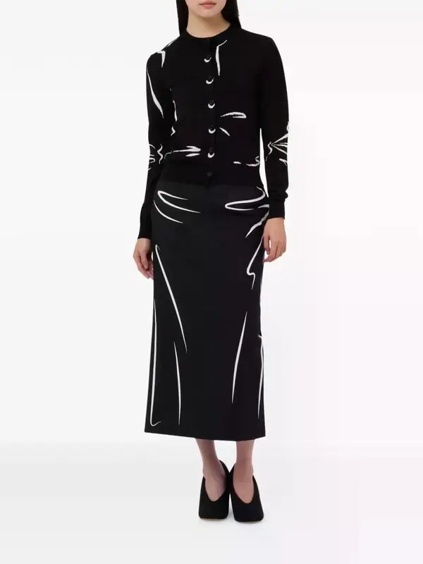 Moschino Button-up Cardigan - Black