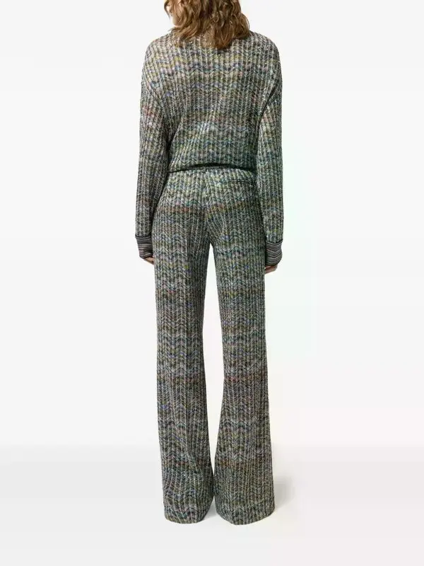 Missoni Zigzag-knit Sequin-embellished Trousers