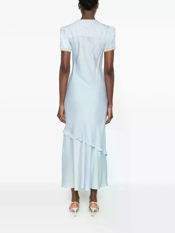 SELF-PORTRAIT Lace-trimmed Midi Dress