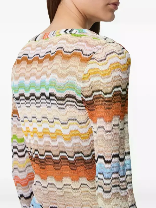Missoni Zigzag Knit V-neck Mini Dress