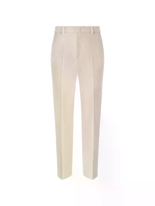 Missoni Beige Chevron-knit Tailored Trousers