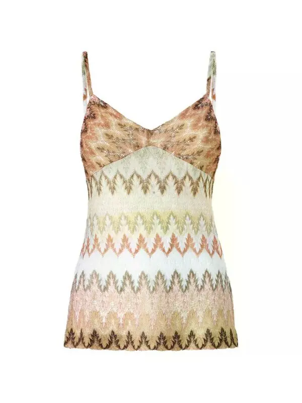 Missoni Zigzag Knit V-neck Tank Top