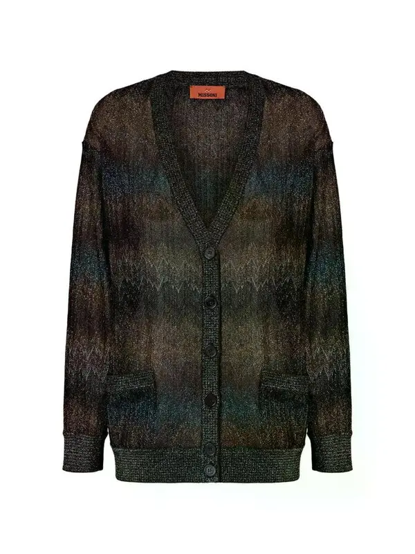 Missoni Zigzag Pattern Metallic-thread Cardigan