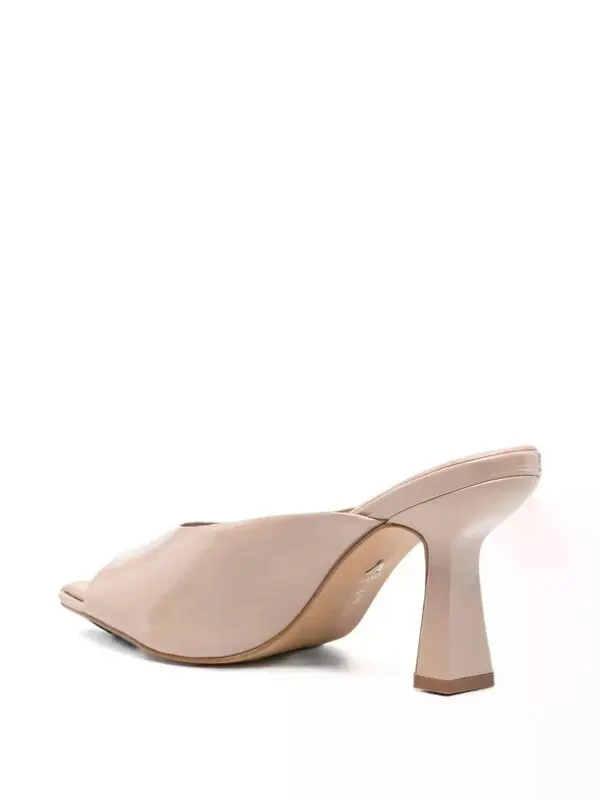 ANDREA CARRANO Patent Finish Square-toe Mules