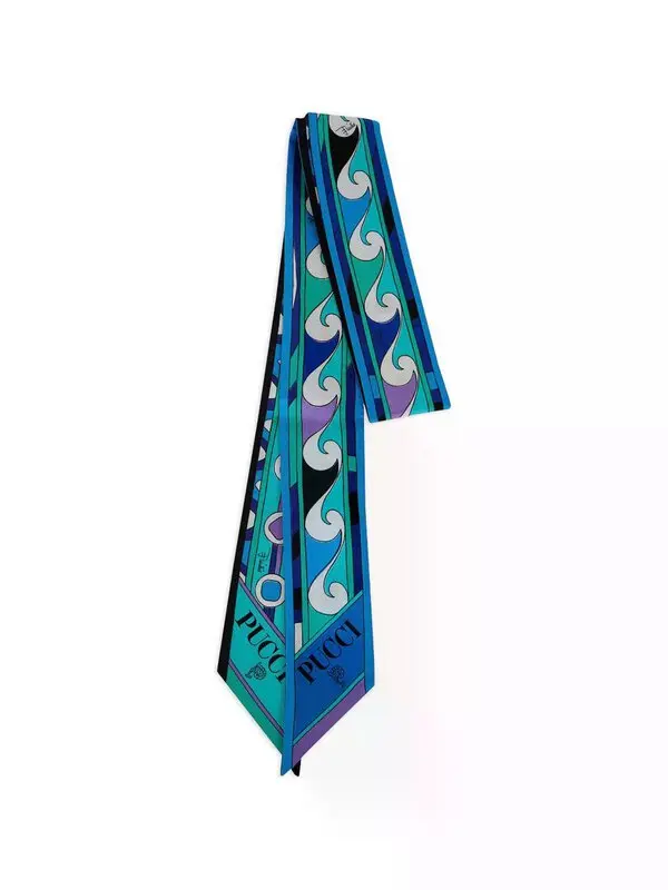 Emilio Pucci Iride-print Silk Scarf - Blue