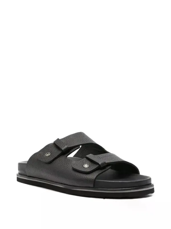 JOHN HARRISON Double-strap Leather Sandals