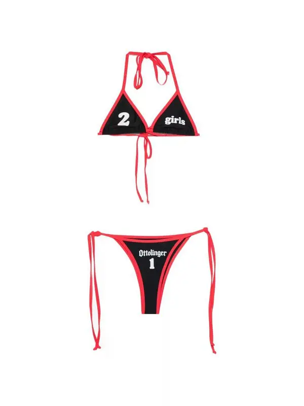 Ottolinger Logo-print Triangle Bikini - Black