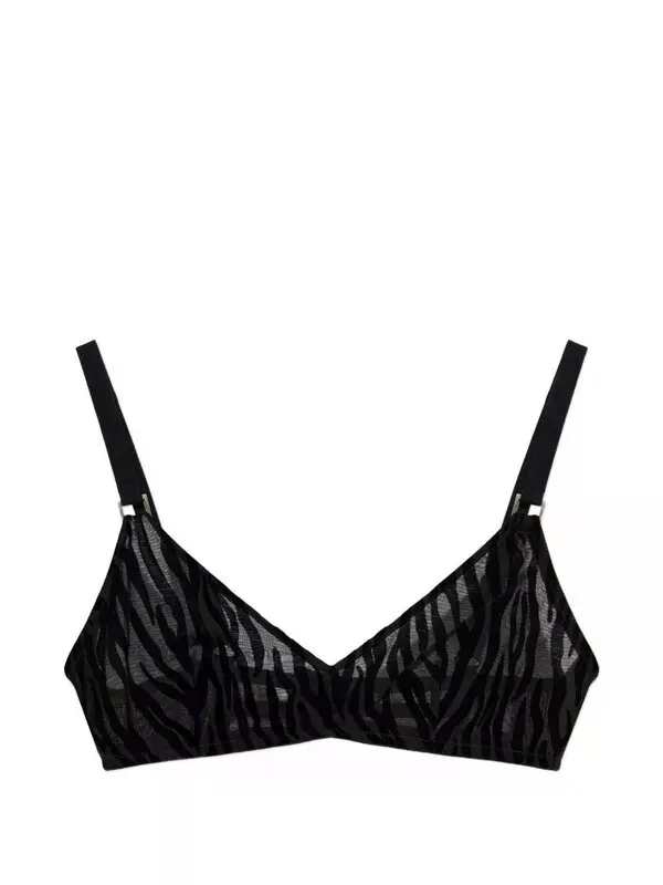HEIST Flocked Mesh Bralette