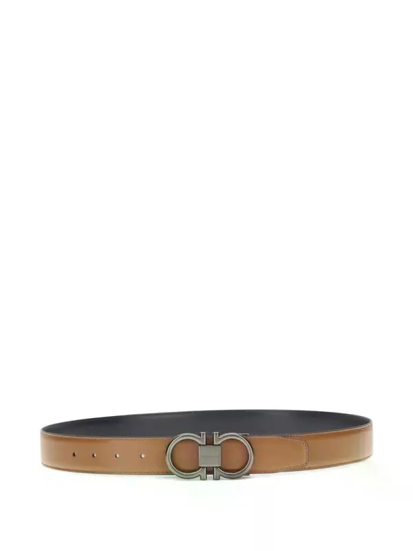 FERRAGAMO Gancini Reversible Belt - Brown