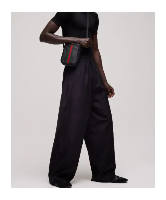 Gucci Cotton Acetate Faille Wide Leg Pants