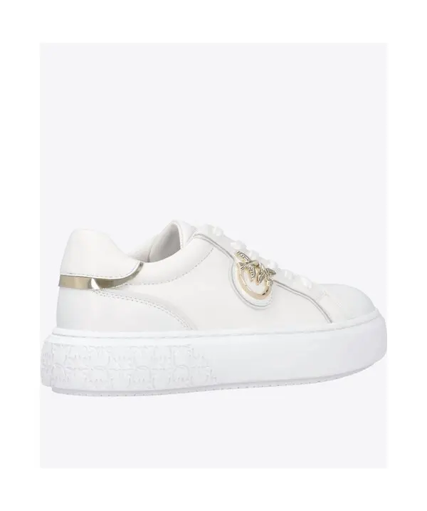 Pinko Logo Detailed Platform Low-top Sneakers - White