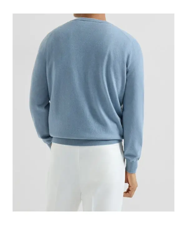 Brunello Cucinelli Ribbed Crew Neck Sweater
