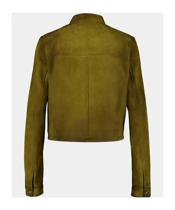 Miu Miu Waxed Suede Jacket - Brown