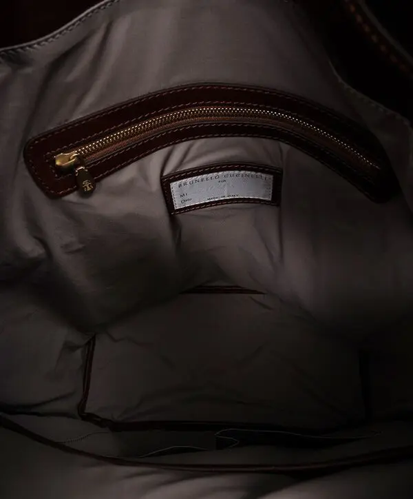 Brunello Cucinelli Logo Embossed Backpack