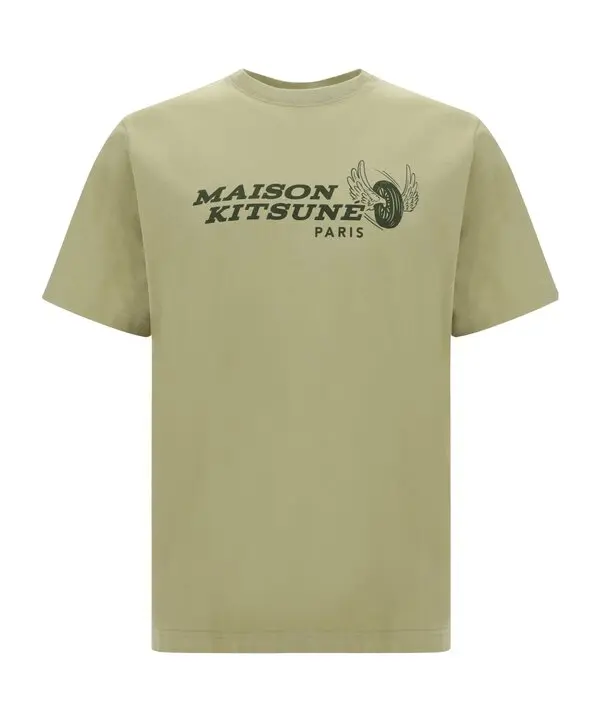 Maison Kitsuné Logo Printed Crewneck T-shirt