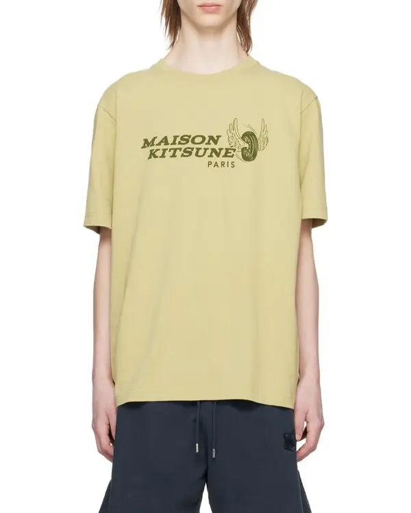 Maison Kitsuné Logo Printed Crewneck T-shirt