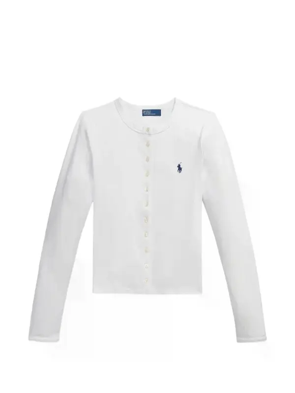 Polo Ralph Lauren Embroidered Logo Jersey Blouse