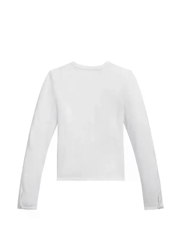 Polo Ralph Lauren Embroidered Logo Jersey Blouse