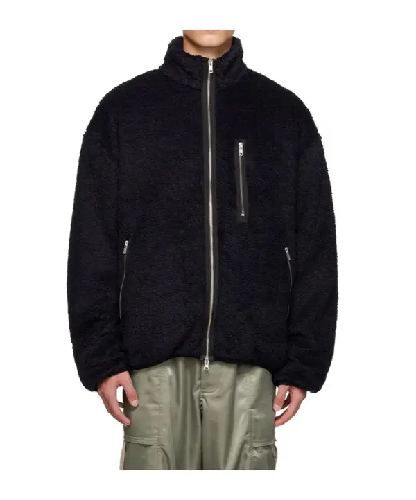 SONG FOR THE MUTE Painted Sherpa Zip-up Jacket