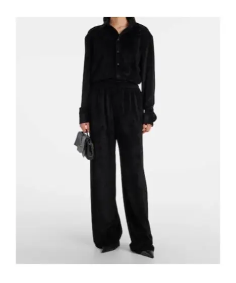 Balenciaga High-rise Wide-leg Pants - Black