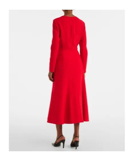 Carolina Herrera Belted Crêpe Midi Dress