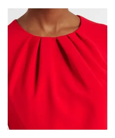 Carolina Herrera Belted Crêpe Midi Dress