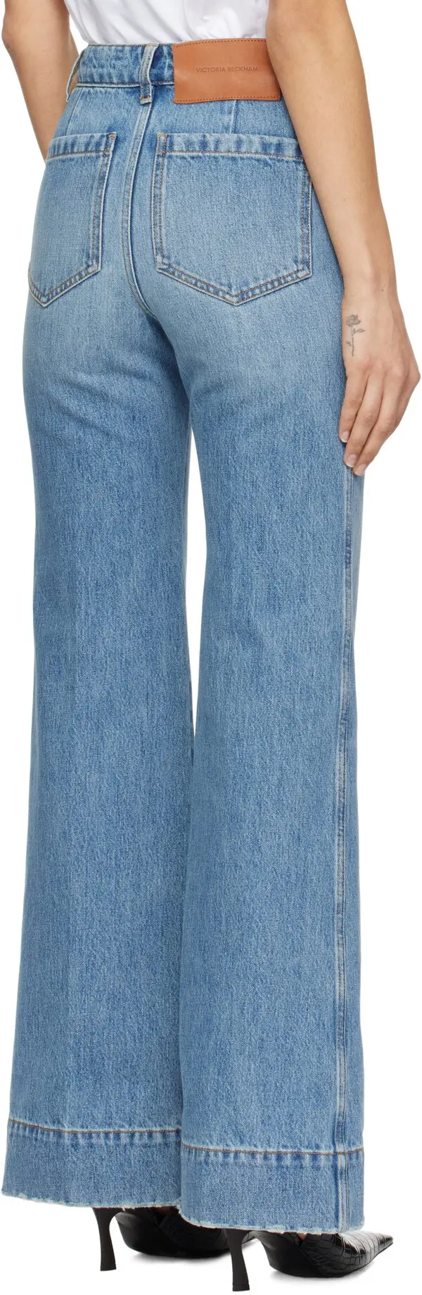 Victoria Beckham Alina High Waisted Jeans - Blue