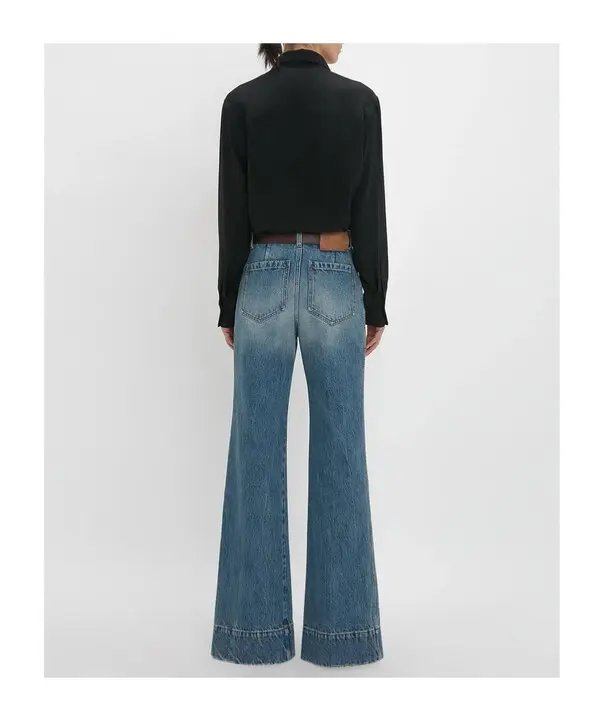 Victoria Beckham Alina High Waisted Jeans - Blue