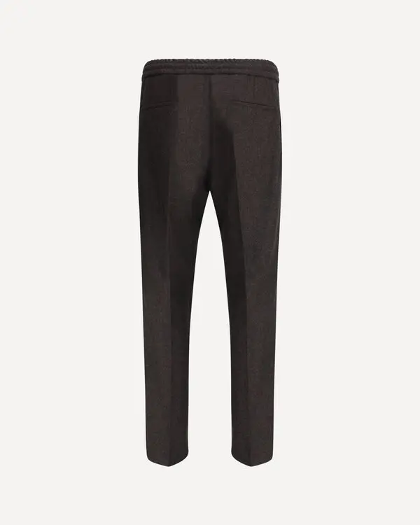 Brunello Cucinelli Pleated Drawstring Waist Pants - Black