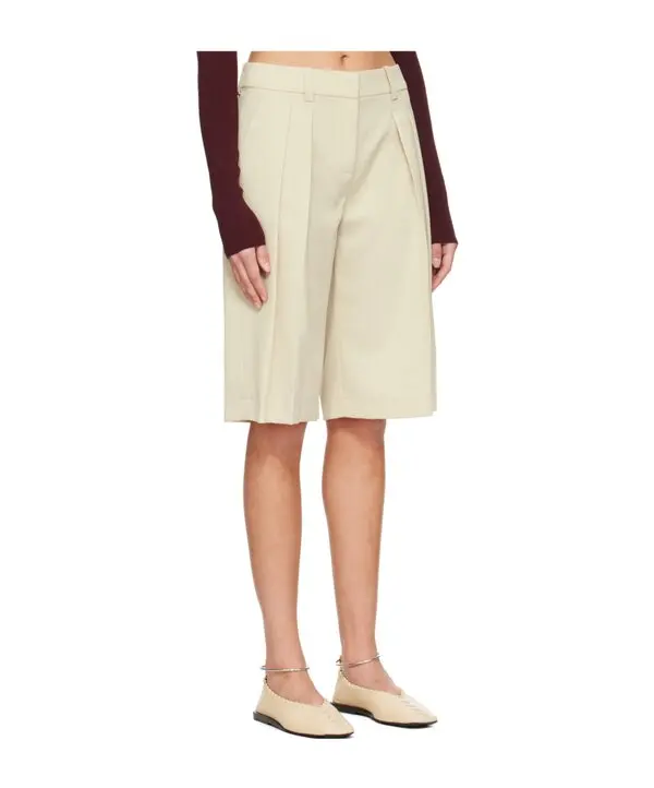 THE FRANKIE SHOP Bilbao Pleated Bermuda Shorts