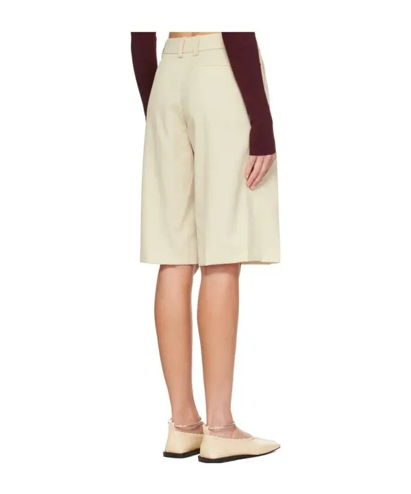 THE FRANKIE SHOP Bilbao Pleated Bermuda Shorts