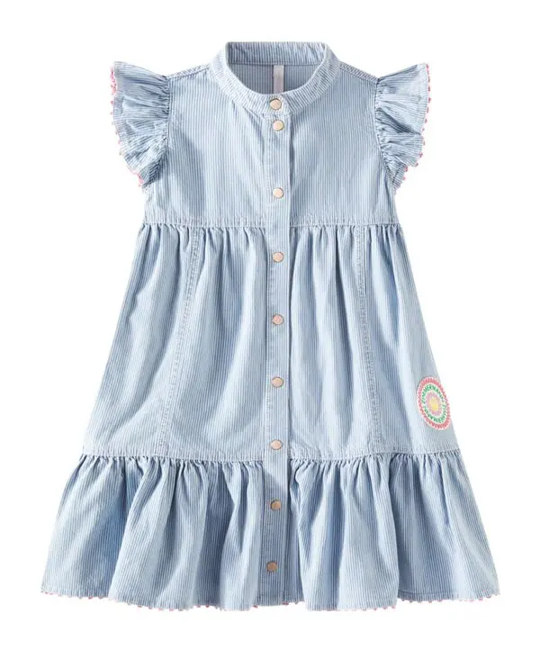 Zimmermann Wylie Striped Denim Dress - Blue