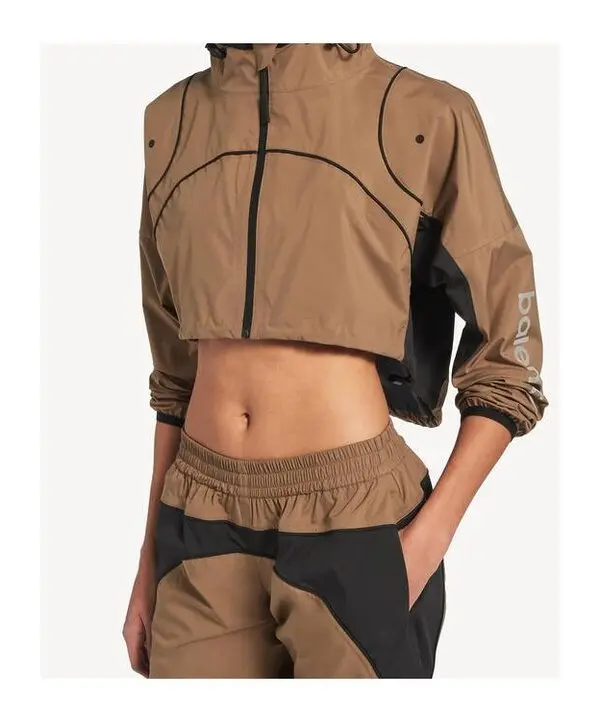 Balenciaga Techwear Cropped Jacket With Graphic Print
