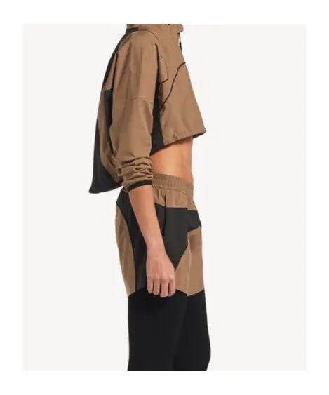 Balenciaga Techwear Cropped Jacket With Graphic Print