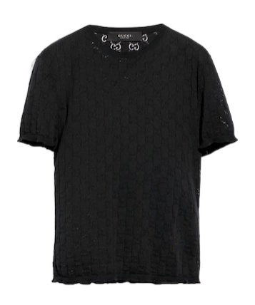 Gucci Allover Gg Knit T-shirt - Black