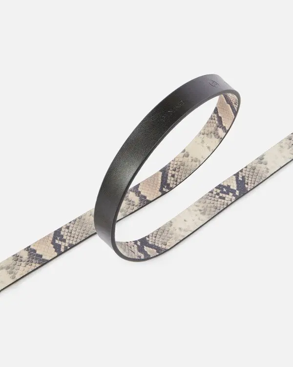 Pinko Snake Print Belt With Silver Hardware