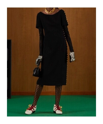 Gucci Short-sleeved Dress With Zip Detail