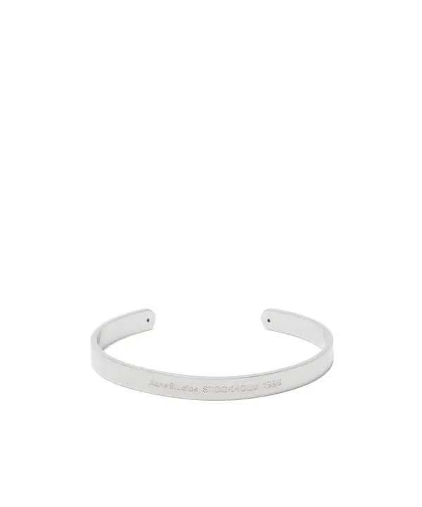 Acne Studios Engraved Logo Bracelet - White