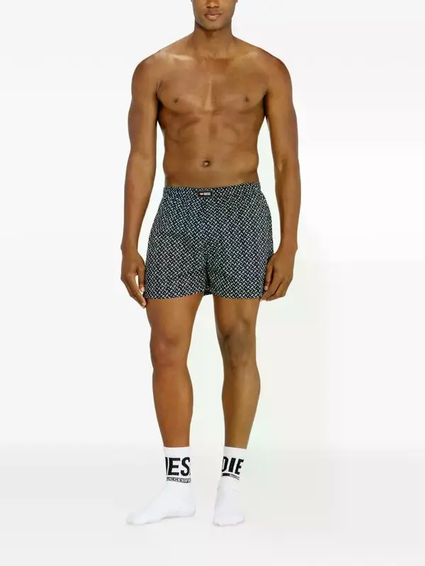 DIESEL® Graphic-print Cotton Boxer Shorts Pack - Black